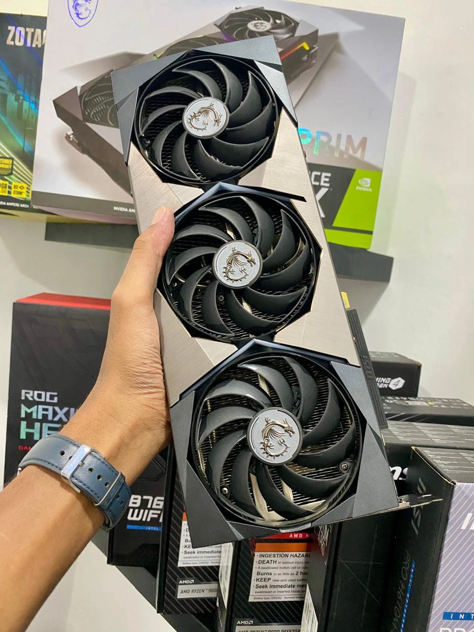 USED MSI GeForce RTX 3070 TI SUPRIM 8GB GDDR6X Graphics Card - ComputeX ...